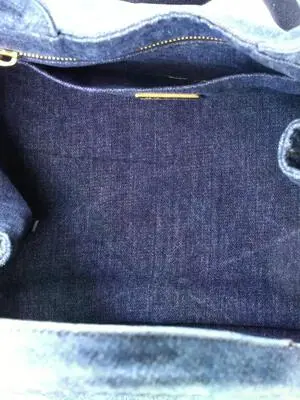 Prada Canapa Convertible Denim Medium Tote Bag