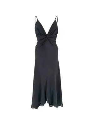 Galvan Escape Twist-front Midi Dress