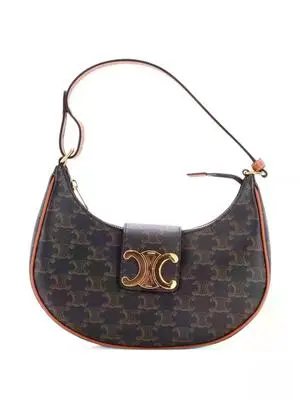 Celine Ava Triomphe Bag Triomphe Coated Canvas Shoulder Bag - Brown