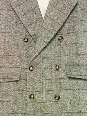 STELLA NOVA Double-breasted Check-pattern Coat