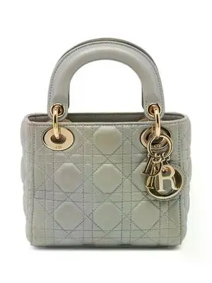 Dior 2015 Mini Lady Cannage Tote Bag - Grey