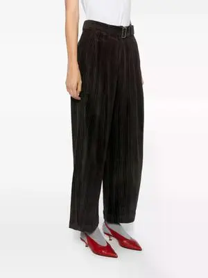 LA PISCINE Belted Corduroy Trousers