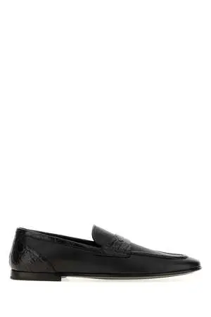 Dolce & Gabbana Leather Loafers - Black