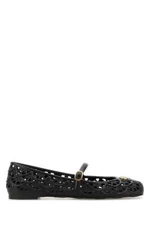 Valentino Garavani Rubber Vlogo Signature Ballerinas - Black