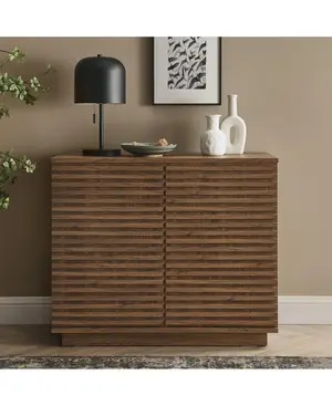 MODWAY Render 2-door Fluted Accent Cabinet - Walnut