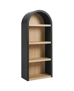 MODWAY Caleb 4 Arched Display Shelf Bookcase - Black
