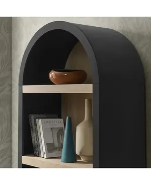 MODWAY Caleb 4 Arched Display Shelf Bookcase - Black