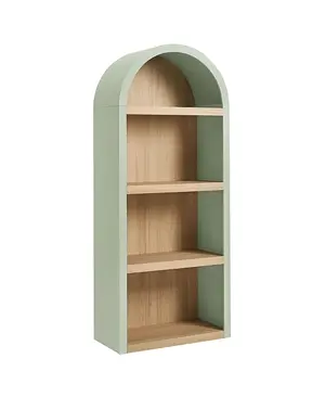 MODWAY Caleb 4 Arched Display Shelf Bookcase - Sage