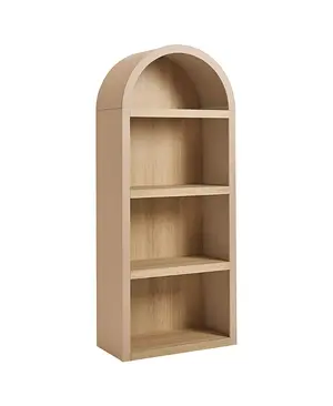 MODWAY Caleb 4 Arched Display Shelf Bookcase Tan