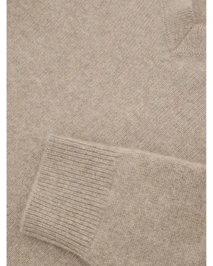REISS Jenna Cashmere V Neck Sweater - Neutral