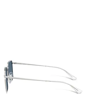 Ray-ban Square Sunglasses, 53mm - Silver/dark Blue