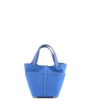 Hermès Pm Cargo Picotin Lock Bag Canvas And Swift