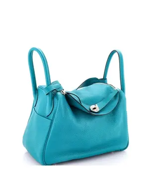 Hermès 30 Lindy Bag Clemence - Blue