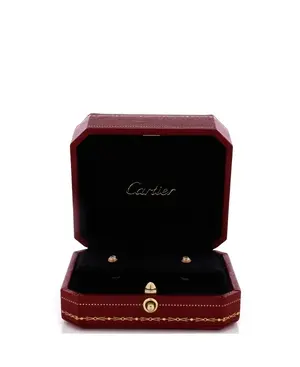CARTIER Medium D'amour Stud Earrings 18k Rose Gold With Diamonds