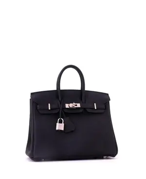 Hermès Birkin 25 Handbag Black Togo With Palladium Hardware