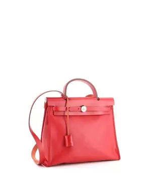 Hermès 31 Herbag Zip Berline Vache Canvas And Leather