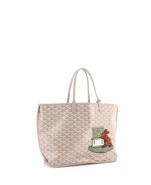 Goyard Pm Anjou Reversible Tote Embroidered Coated Canvas