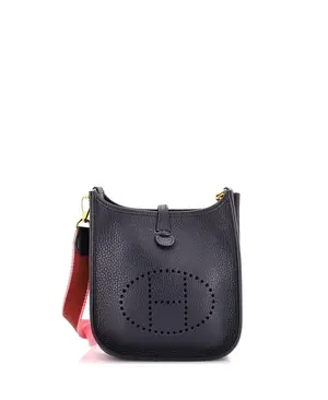 Hermès Tpm Evelyne Bag Gen Iii Clemence - Navy Blue