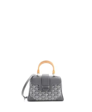 Goyard Saigon Top Handle Bag Coated Canvas With Leather
