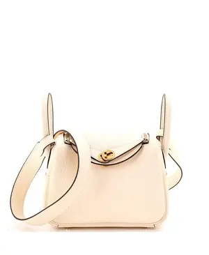 Hermès Mini Lindy Bag Clemence Neutral