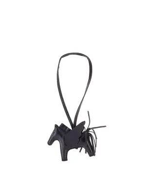 Hermès Pm So Pegase Rodeo Bag Charm Leather - Black