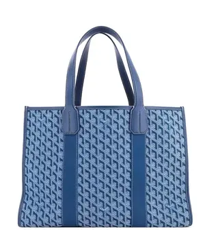 Goyard Mm Villette Tote Coated Canvas - Blue