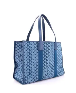 Goyard Mm Villette Tote Coated Canvas - Blue