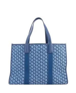 Goyard Mm Villette Tote Coated Canvas - Blue