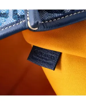 Goyard Mm Villette Tote Coated Canvas - Blue
