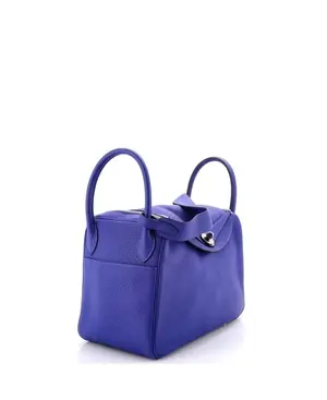 Hermès 30 Lindy Bag Clemence - Blue