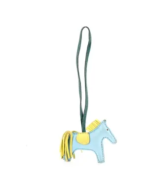 Hermès Pm Grigri Rodeo Bag Charm Leather - Blue