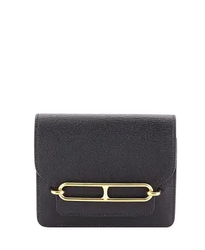 Hermès Roulis Slim Wallet Chevre Mysore - Black