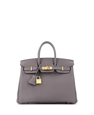 Hermès Birkin 25 Handbag Grey Togo With Gold Hardware - Gris Meyer