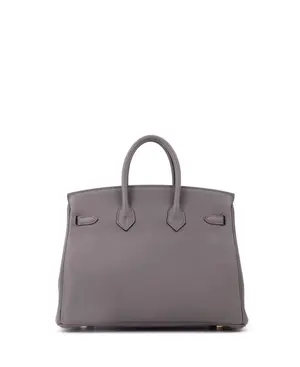 Hermès Birkin 25 Handbag Grey Togo With Gold Hardware