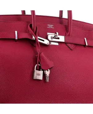 Hermès Birkin 35 Handbag Red Togo With Palladium Hardware
