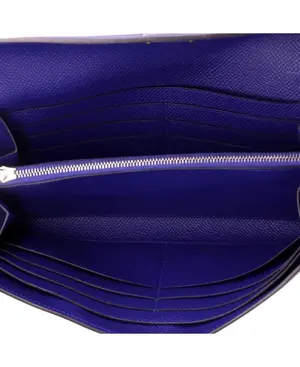 Hermès Long Kelly Wallet Epsom - Blue