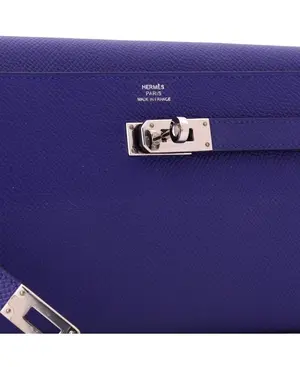 Hermès Long Kelly Wallet Epsom - Blue