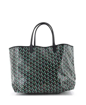 Goyard Pm Saint Louis Tote Claire Voie Coated Canvas - Green
