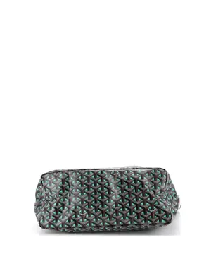 Goyard Pm Saint Louis Tote Claire Voie Coated Canvas - Green