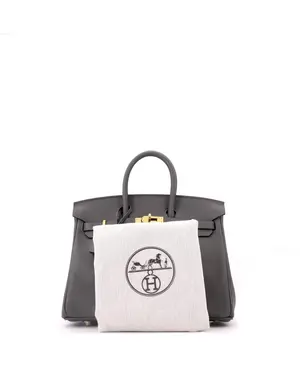 Hermès Birkin 25 Handbag Grey Swift With Gold Hardware