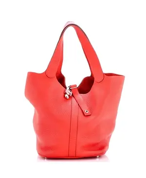 Hermès Gm Picotin Lock Bag Clemence - Red