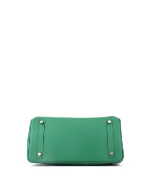 Hermès Birkin 30 Handbag Green Epsom With Gold Hardware