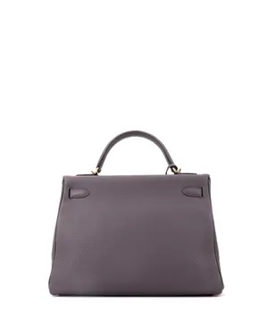 Hermès Kelly 32 Handbag Grey Togo With Gold Hardware