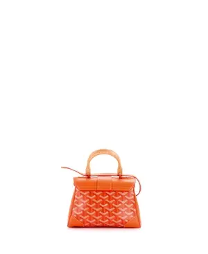 Goyard Saigon Top Handle Bag Coated Canvas With Leather
