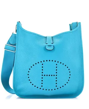 Hermès Gm Evelyne Bag Gen Iii Clemence - Blue