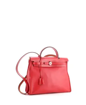 Hermès 31 Herbag Zip Berline Vache Canvas And Leather