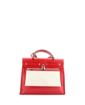 Hermès 31 Herbag Zip Berline Vache Canvas And Leather