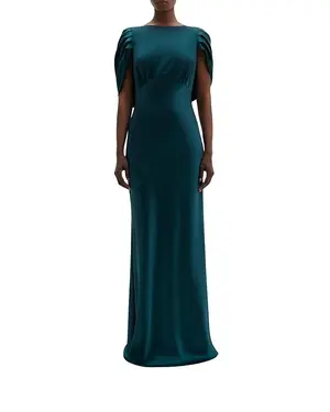 MALINA Louise Draped Back Maxi Dress