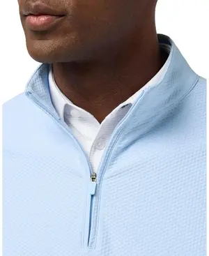 Mizzen+main Easton Quarter Zip Sweater - Cloud Blue Regular