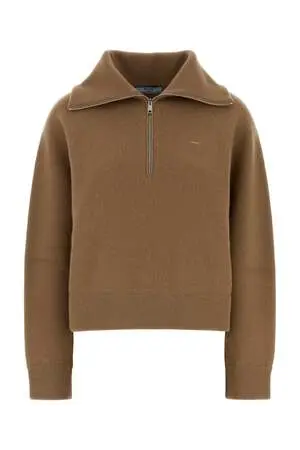 Prada Camel Cashmere Polo Shirt - Brown